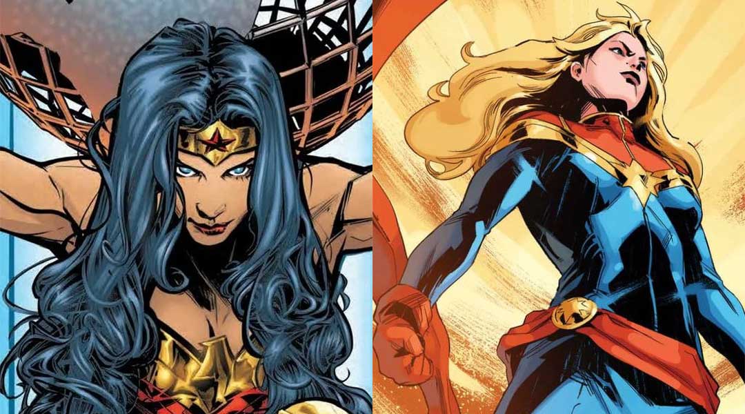 Wonder Woman vs Captain Marvel: comicsbio.com