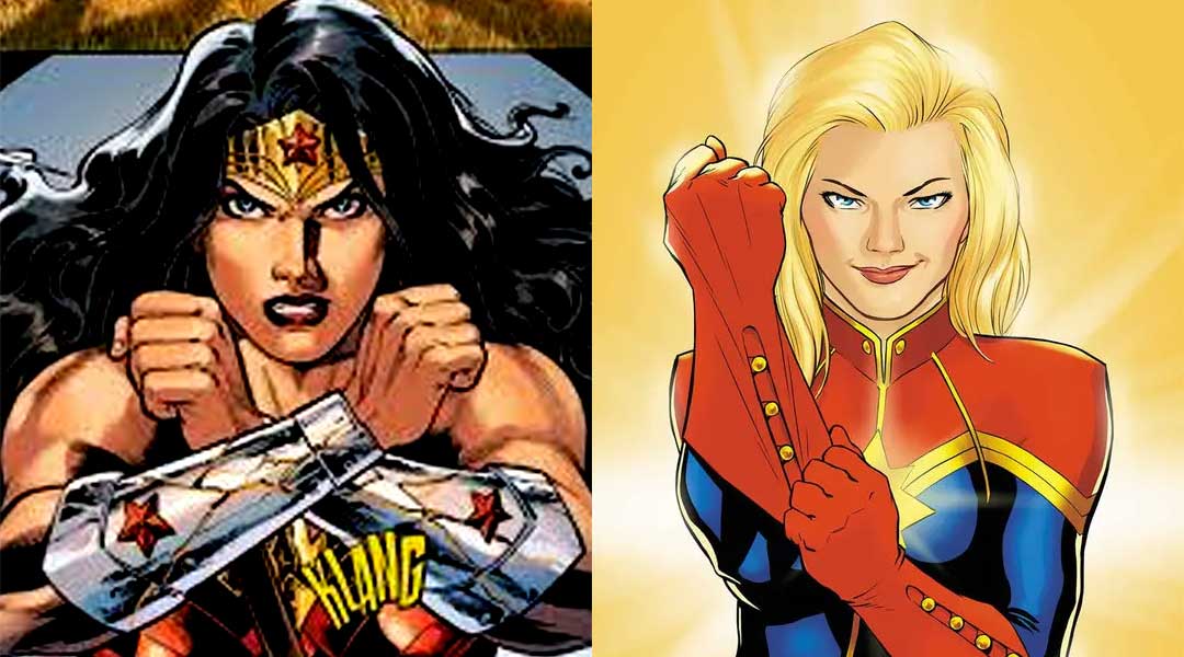 Wonder Woman vs Captain Marvel: comicsbio.com